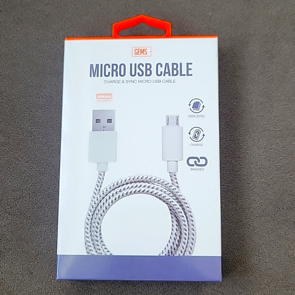 gemsfindyours | Cell Phones & Accessories | Nwt Micro Usb Cable Gems ...
